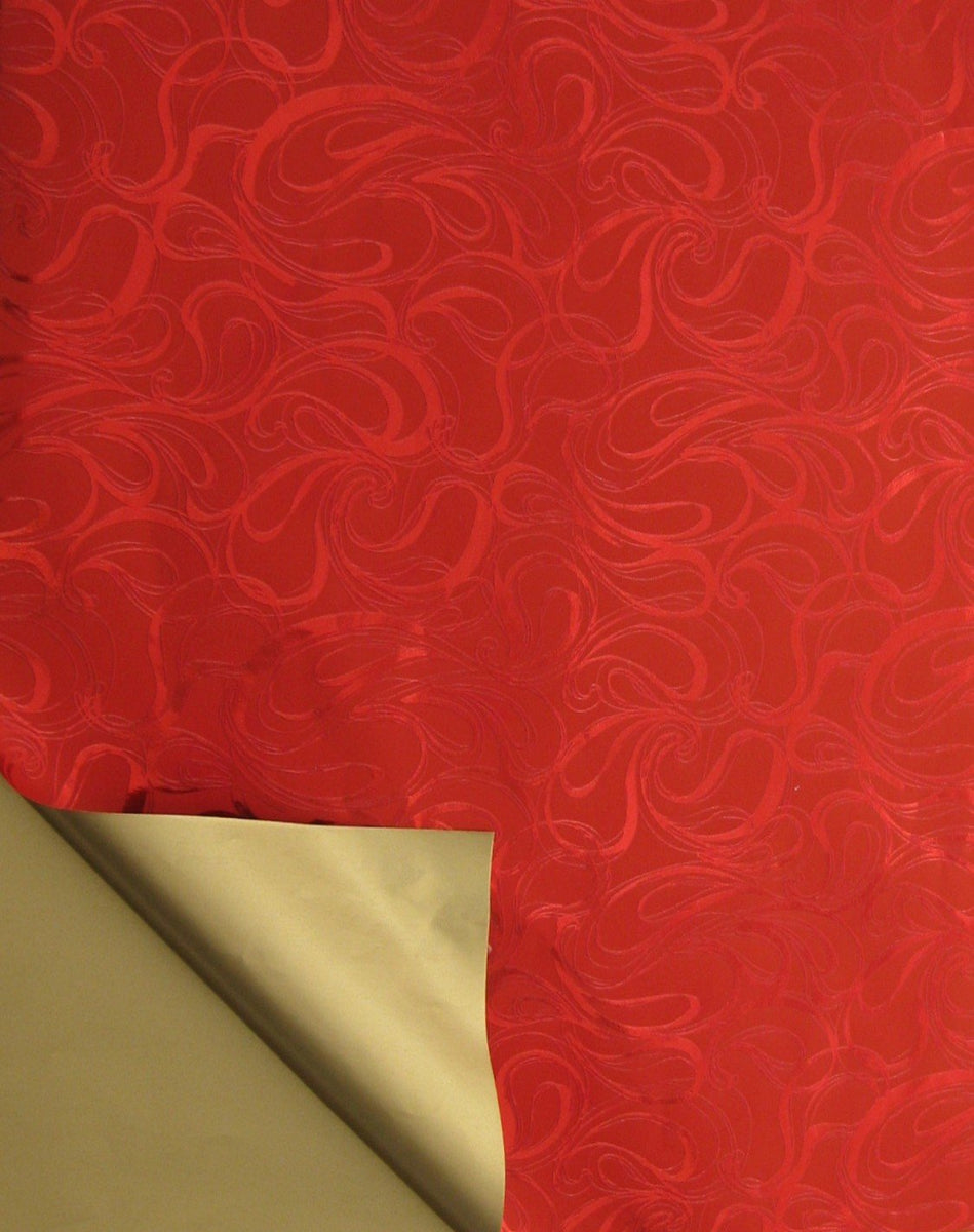 Red Trade Gift Wrap-Small Pattern Red Wrapping Paper-Luxury Gift Wrap ...
