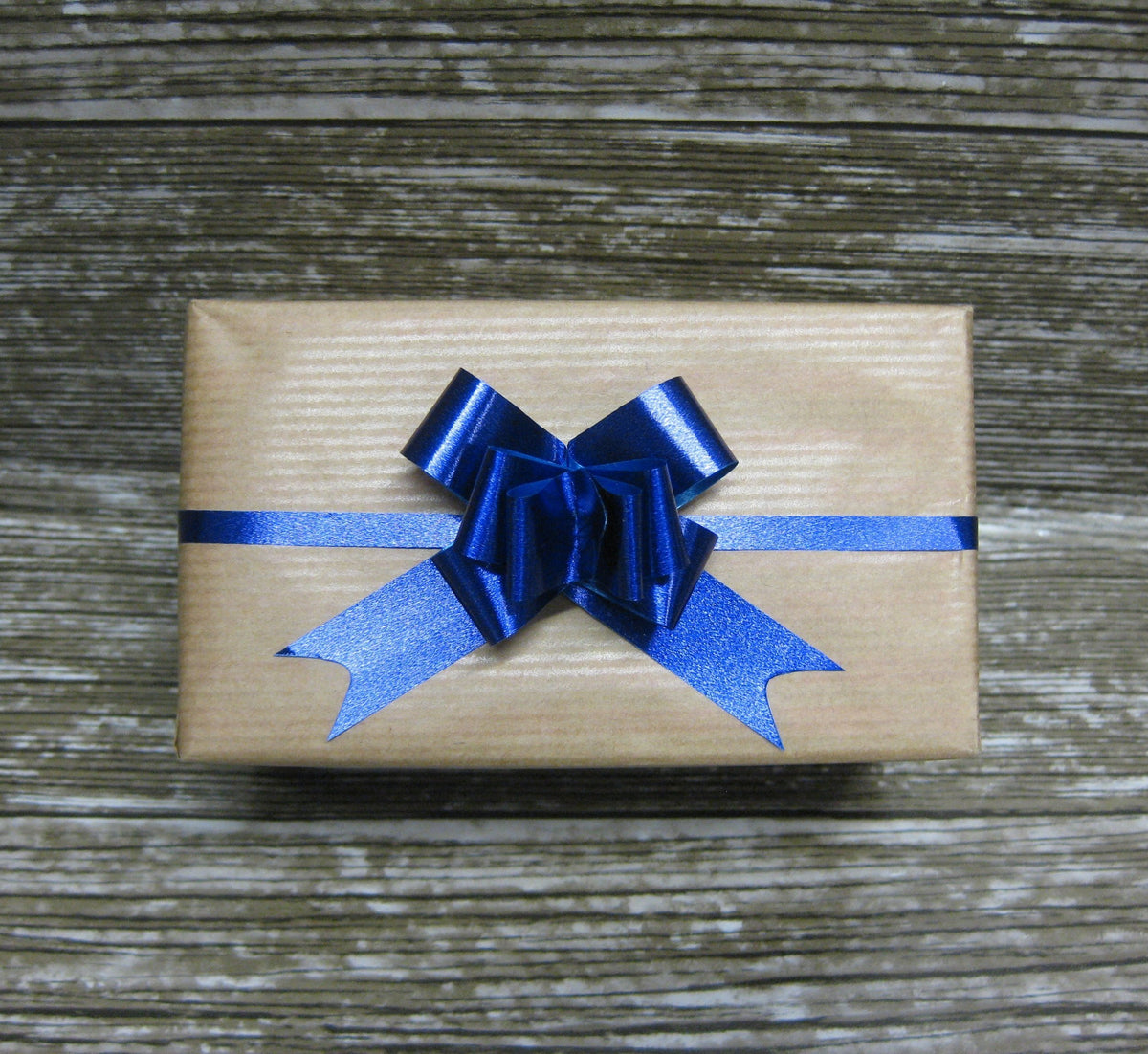Blue Matte Metallic Pull Bows-Matte Royal Blue Gift Bow-Blue Bow – Hallons